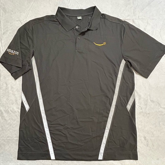 Amazon | Shirts | Amazon Reflective Polo Employee Uniform Shirt Gray ...